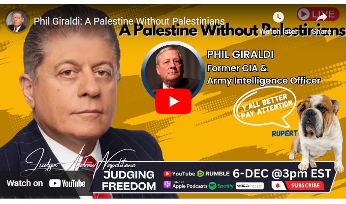 Phil Giraldi: A Palestine Without Palestinians - TheAltWorld