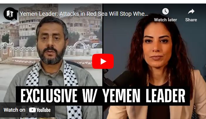 Yemen Leader: Attacks in Red Sea Will Stop When Gaza Genocide Stops ...