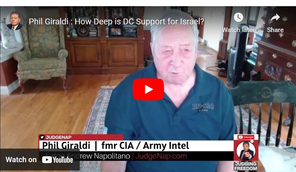 Phil Giraldi : How Deep is DC Support for Israel? - TheAltWorld