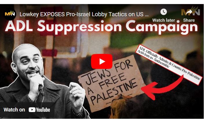 Lowkey EXPOSES Pro-Israel Lobby Tactics on US College Campuses ...